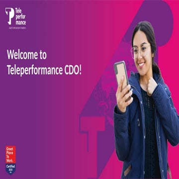 Welcome to Teleperformance CDO (COMPLIANCE).pptx