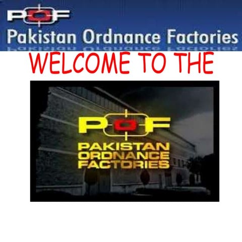 pof pakistan ordinance factory | PPTX