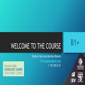 Welcome to the course | PPTX