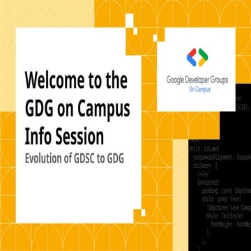 Info Session of GDG on Campus: MGMCOE, Nanded | PPTX