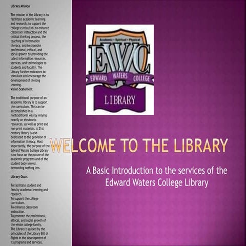 Welcome to the Edward Waters College Library | PPTX