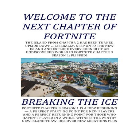 Welcome to the next chapter of fortnite | PDF
