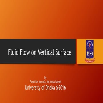 Fluid Flow on Vertical Surface | PPTX | Physics | Science