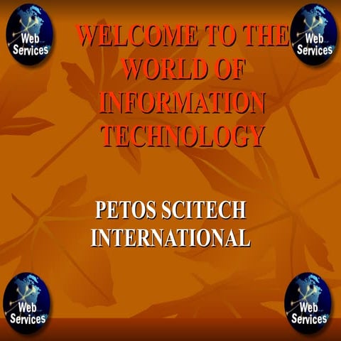 Welcome to the world of information technology | PPT