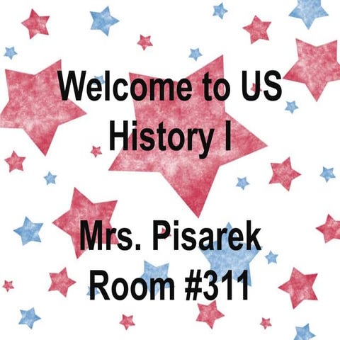 Welcome to us history I | PPTX