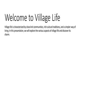 Welcome to Village Life.pptx