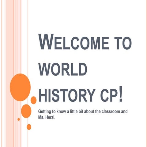 Welcome to world history cp! | PPTX