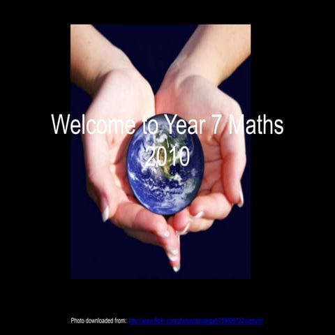 Welcome To Year 7 Maths 2010 Gold | PPTX