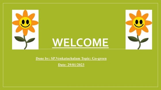 Go green ppt | PPTX