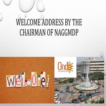 Welcoming address by the chairman of naggmdp 1 | PPT | Free Download
