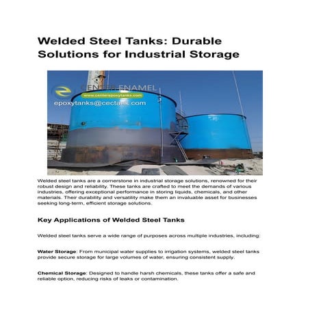 Welded Steel Tanks_ Durable Solutions for Industrial Storage .docx