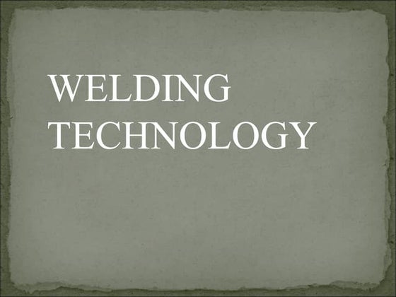 Welding workshop practice | PPT