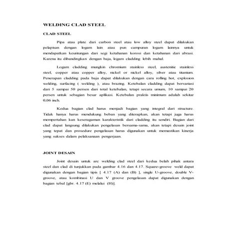 Welding clad steel | DOCX