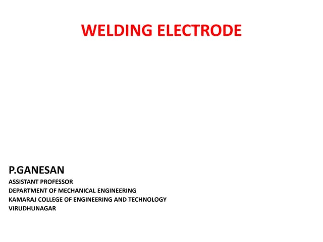 Welding electrodes Classification & baking | PDF