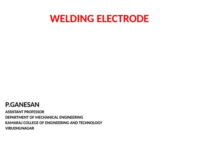 Welding electrodes Classification & baking | PDF