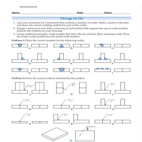 Welding exam symbols | PDF