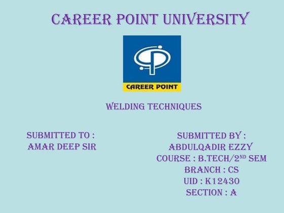 PPT PRESENTATION OF WELDING | PPTX