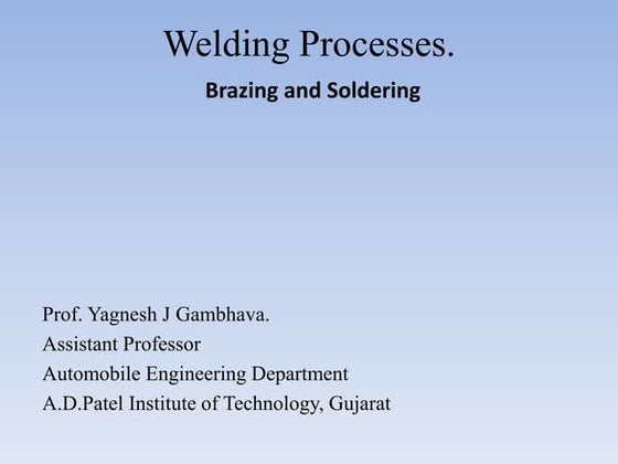 Metal joining Processes( Riveting, Soldering, Welding) | PPSX ...