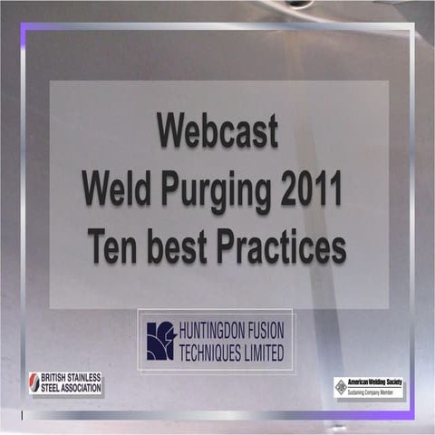 Weld Purging 2011 Best Practices | PDF