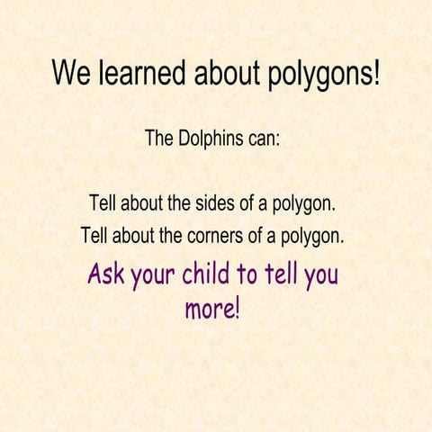 We learned about polygons! | PPT
