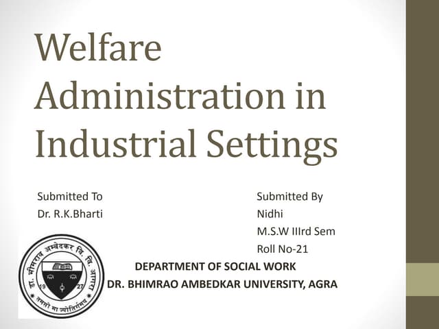 Employee welfare | PPT
