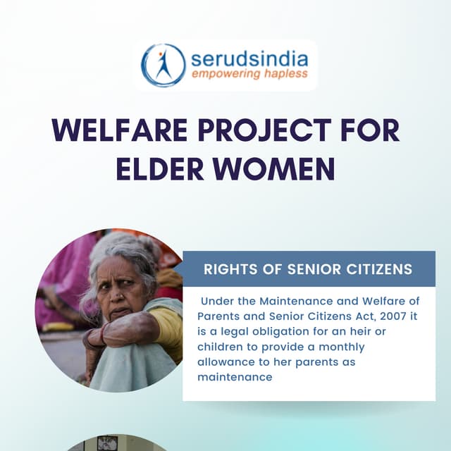 Welfare Project for Elder Women | PDF | Government Support and Welfare ...