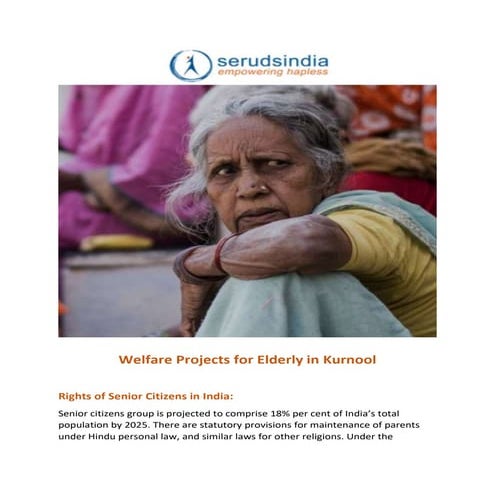 Welfare Projects for Senior Citizens | PPTX