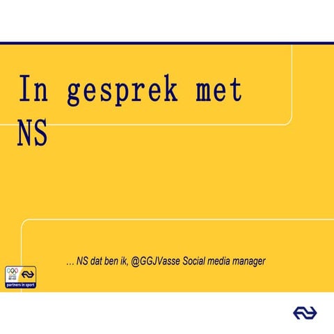 In gesprek met NS | PPT