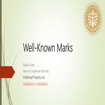 Well known marks | PPTX