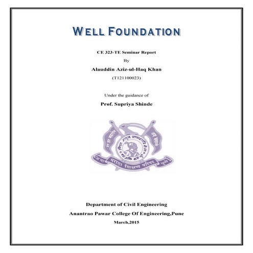 Well foundation pdf | PDF