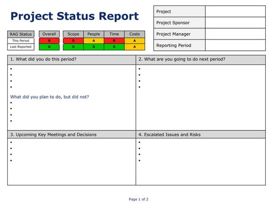 Project Status Determination (GYR Method) | PPT