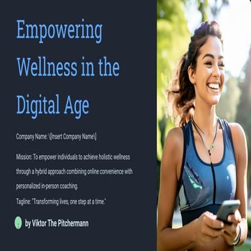 12 Slide Wellness Coaching Pitch Deck Template | PDF