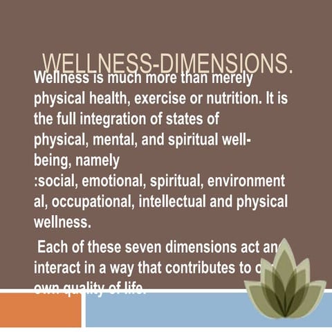 Wellness dimensions | PPTX