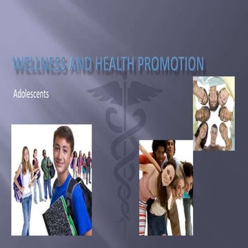 Wellness and health promotion learning team project | PPT