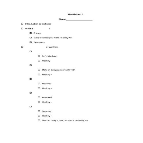 Wellness Notes Handout | DOCX