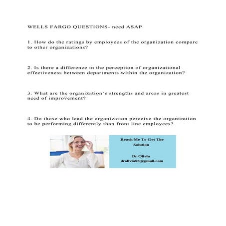 WELLS FARGO QUESTIONS- need ASAP1. How do the ratings by emplo.docx