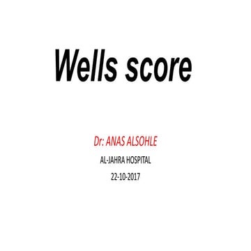 Wells score jahra | PPTX