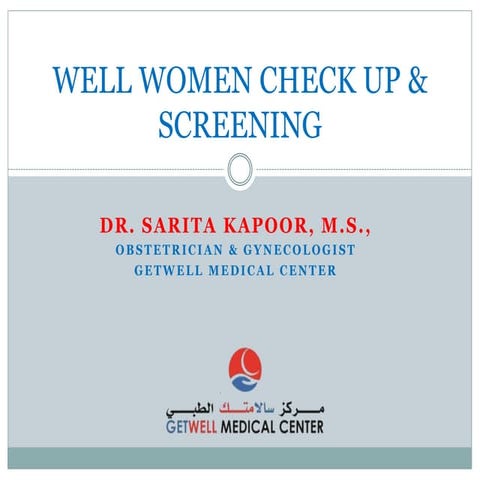 Well women check up & screening | PPTX