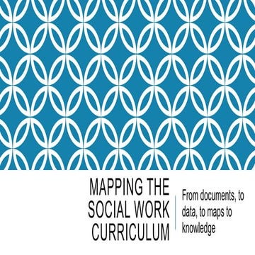 Mapping the social work curriculum | PPTX