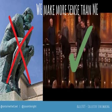 WE make more sense than me - the art of Collective Sensemaking | PPTX