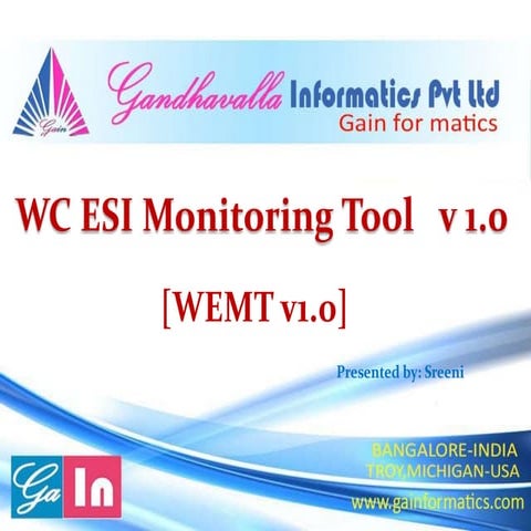 WEMT ( Windchill Esi Monitoring Tool) | PPT