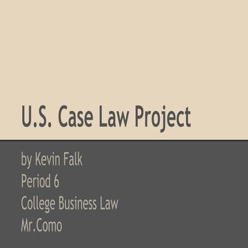 Us Case Law | PPTX