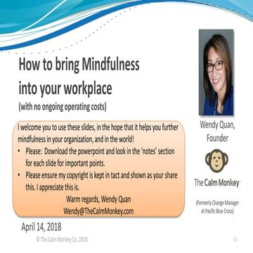 How To Bring Mindfulness Into Your Workplace | PPTX