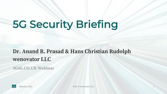 Presentation on 5G security | PPT