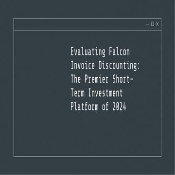 Falcon Invoice Discounting vs. The Rest: What Makes it the Best Short ...