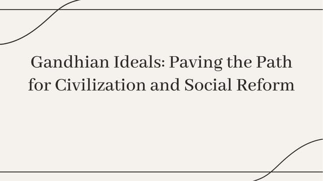 Gandhian model of rural development | PPTX