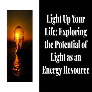 Light as a energy resource | PDF