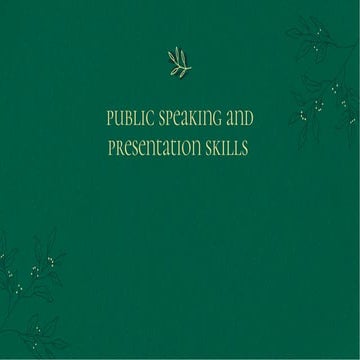 public speaking and presentation skill ppt | PDF