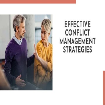 Conflict Management Strategies | PDF