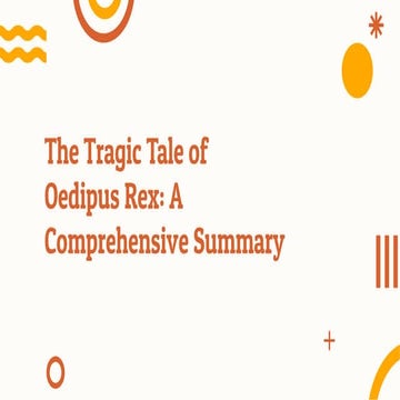 Oedipus Rex summary (tragedy). Oedipus the king story and plot | PPT ...